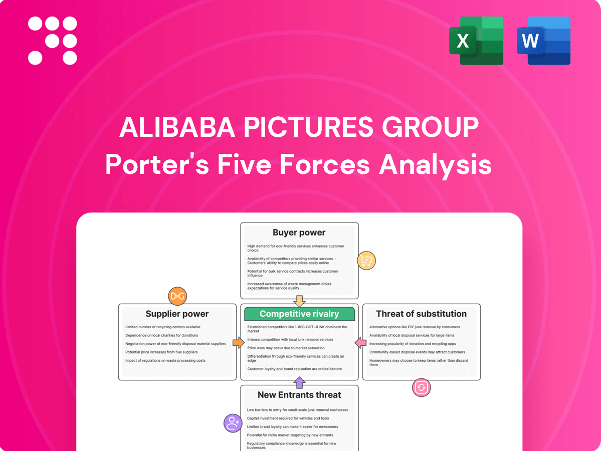What are the Porter's Five Forces of Alibaba Pictures Group?