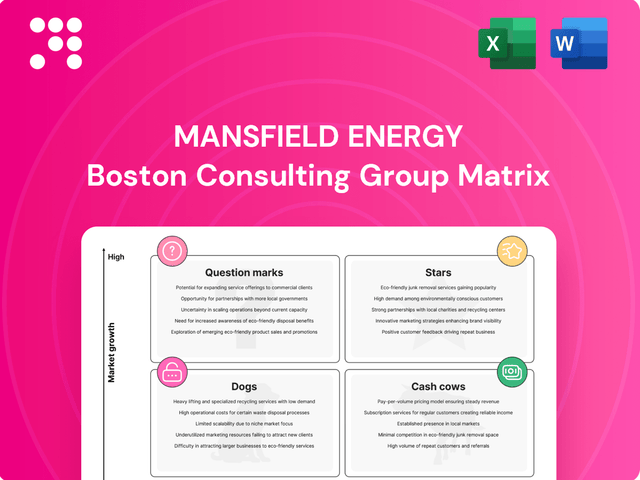 Mansfield Energy BCG Matrix Analysis – PortersFiveForce.com